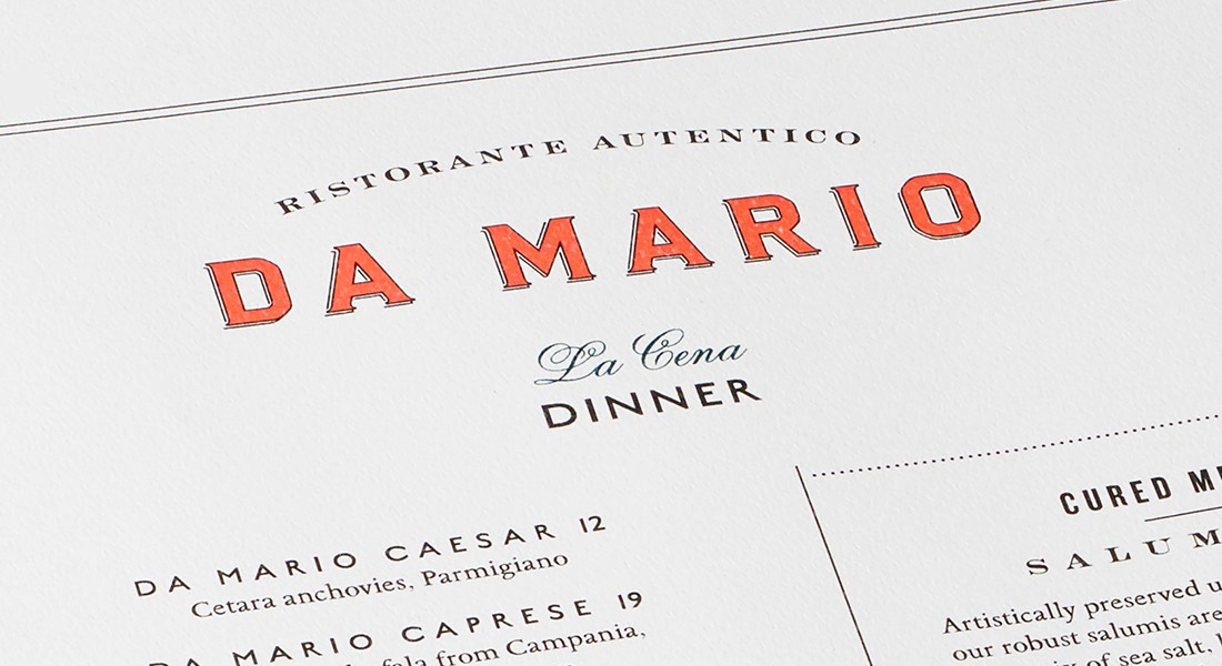 Da Mario | Branding | Positioning | Identity | Bartlett Brands